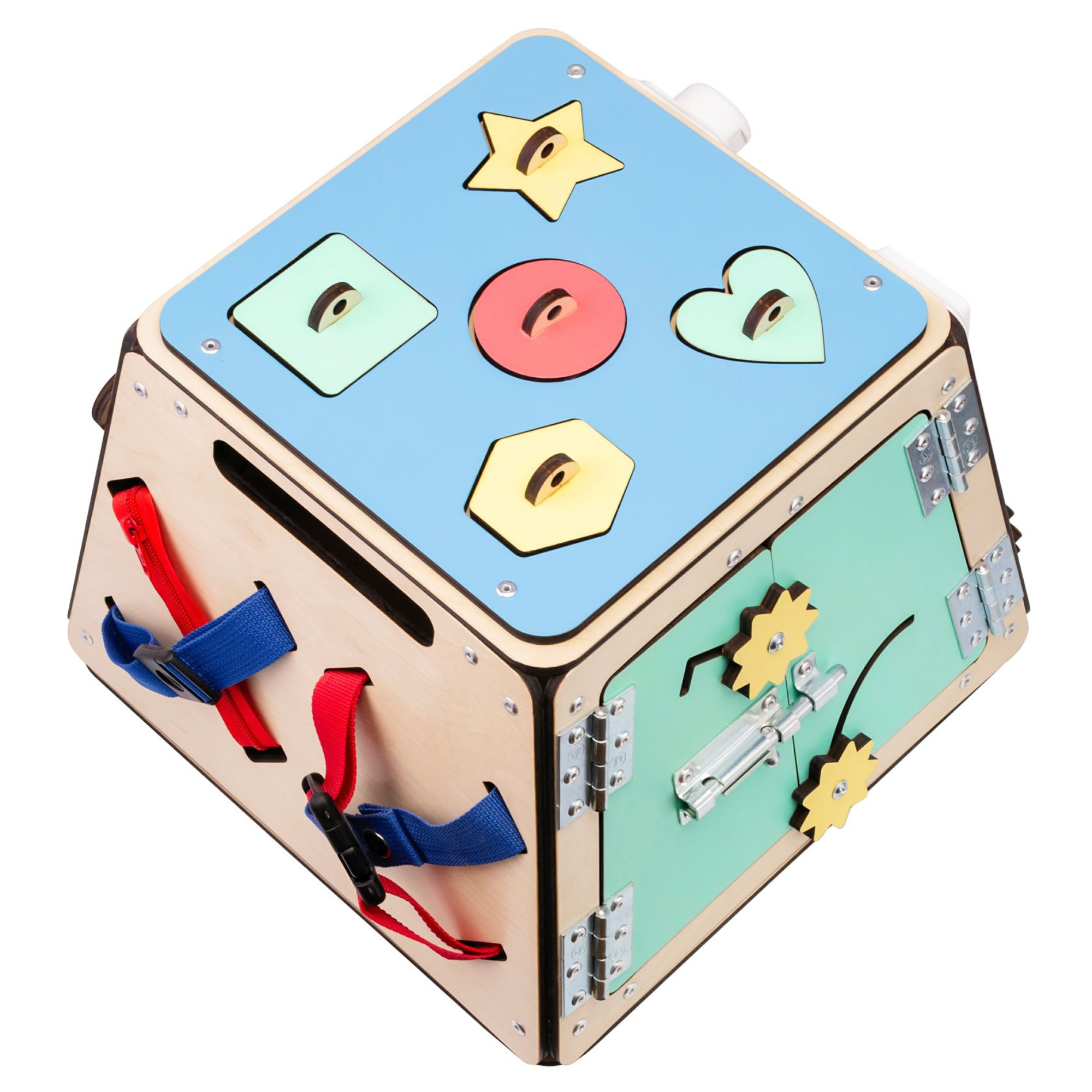 Cubo trapezoidal de actividades Los Tesoros - de madera infantil