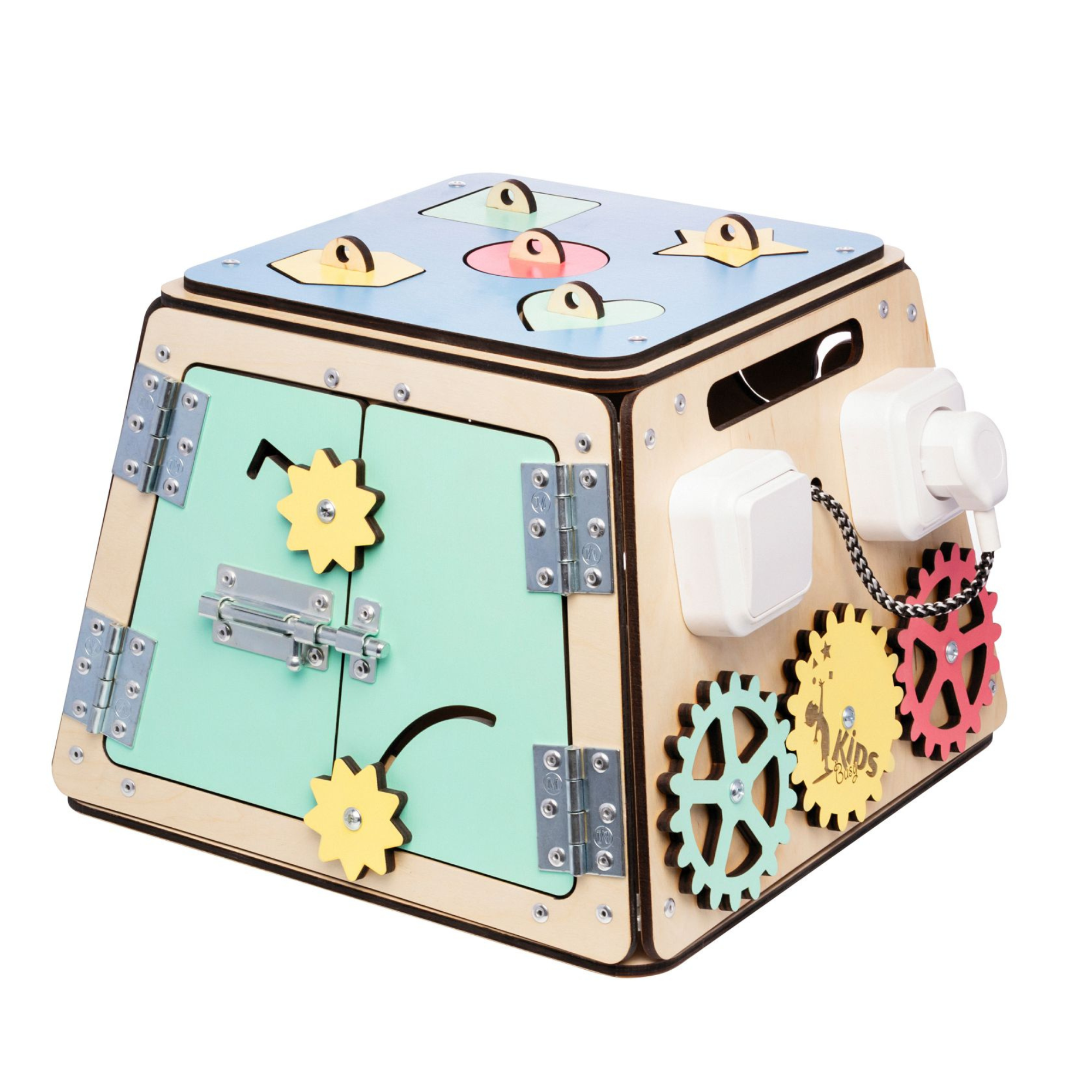Cubo trapezoidal de actividades Los Tesoros - de madera infantil