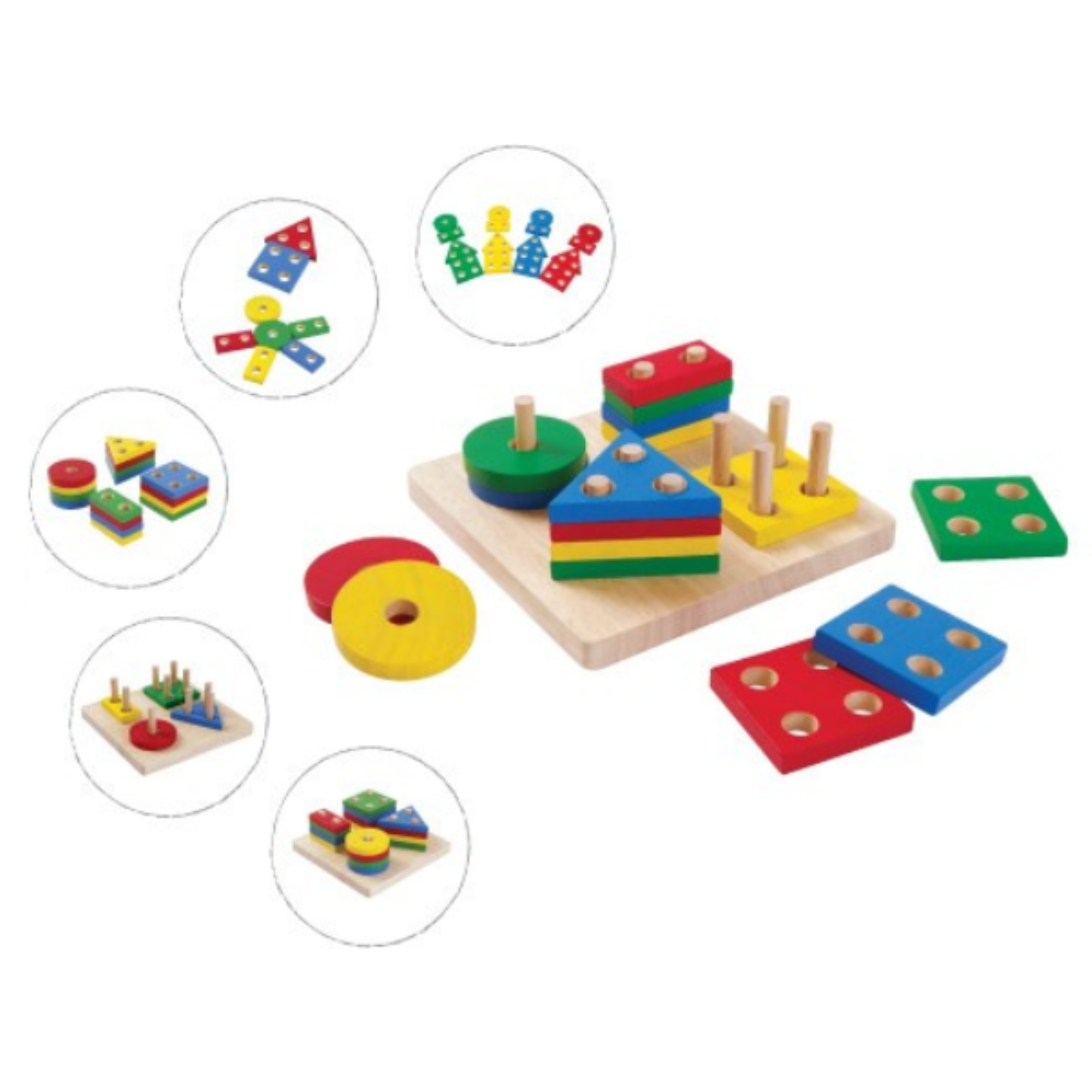 Juego infantil de encajar figuras geométricas de madera - Plan Toys