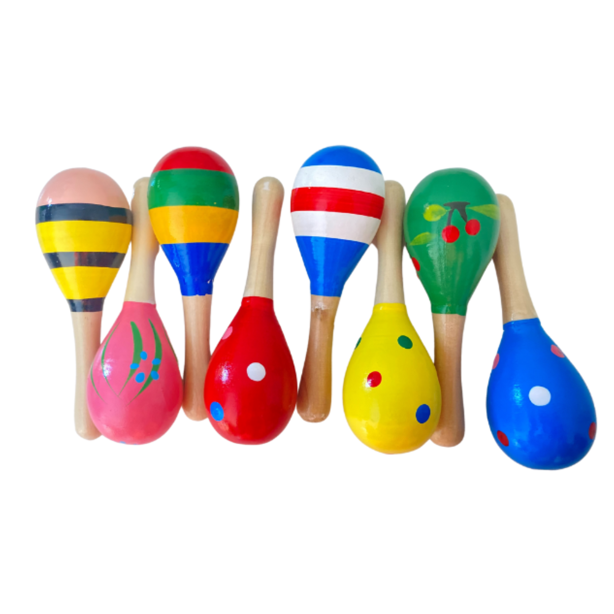 Maraca pequeña de madera para bebé al azar